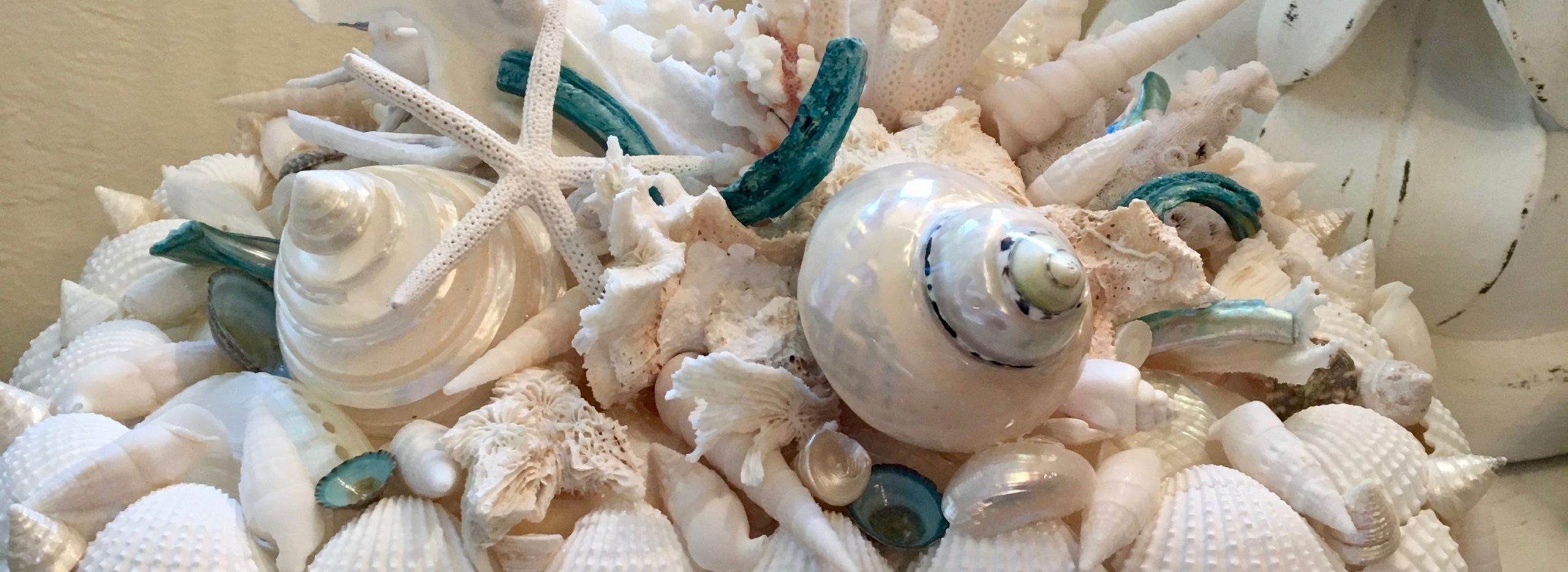 Seashore Chic shell mirrors and art